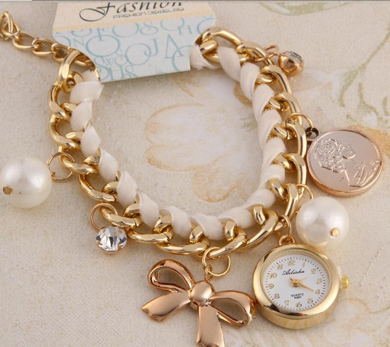 Chain Bracelet Watches Analog Ladies Quartz Watches Fashion Casual ...