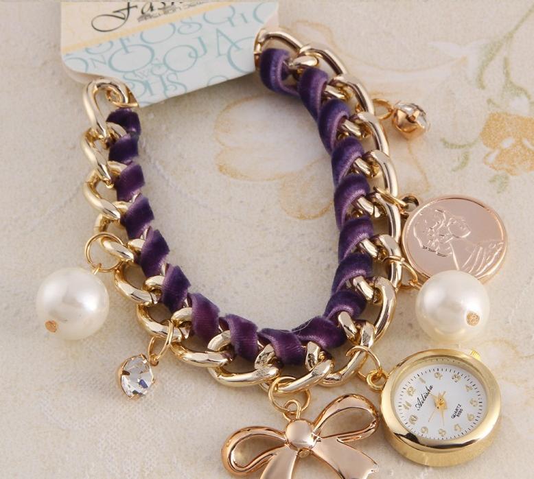 Chain Bracelet Watches Analog Ladies Quartz Watches Fashion Casual ...