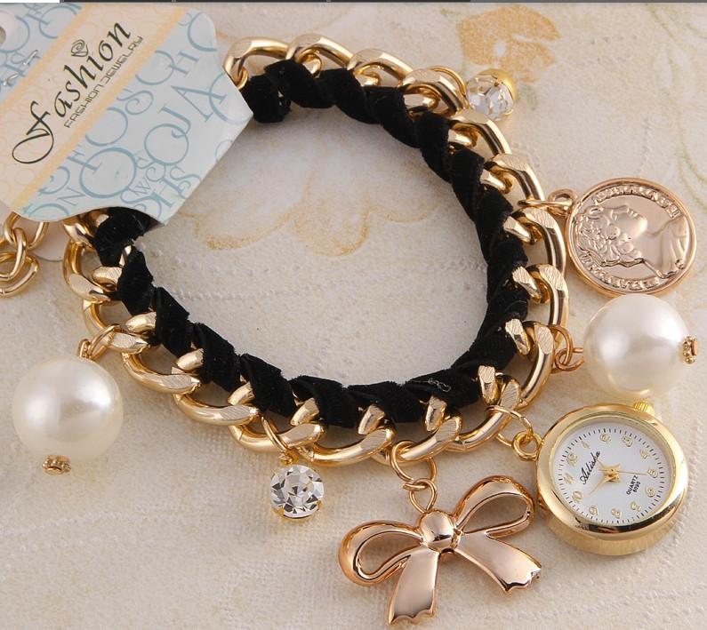 Chain Bracelet Watches Analog Ladies Quartz Watches Fashion Casual ...